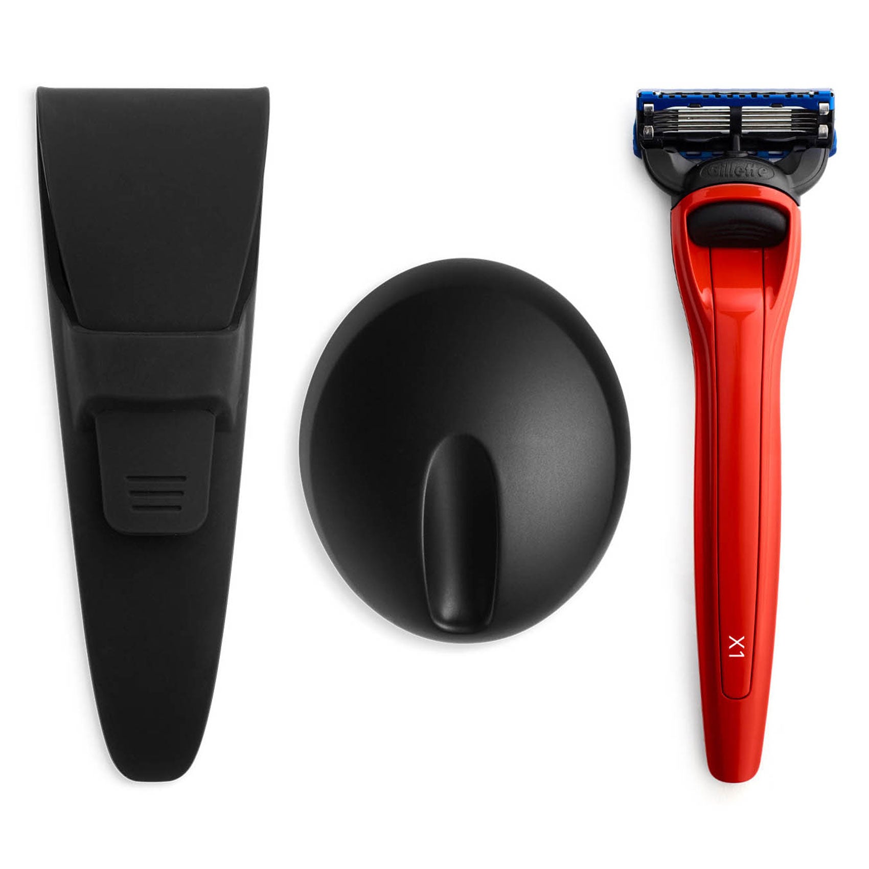 Red X1 Cooper Razor Triple Set Fusion5 | Red Designer Shaving Set